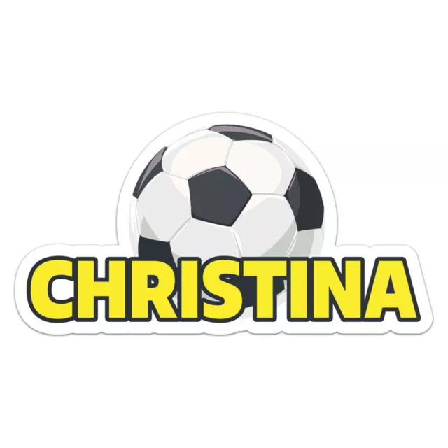 Soccer Ball Christina Name Sticker Phone Decal Water Bottle Stickers ...