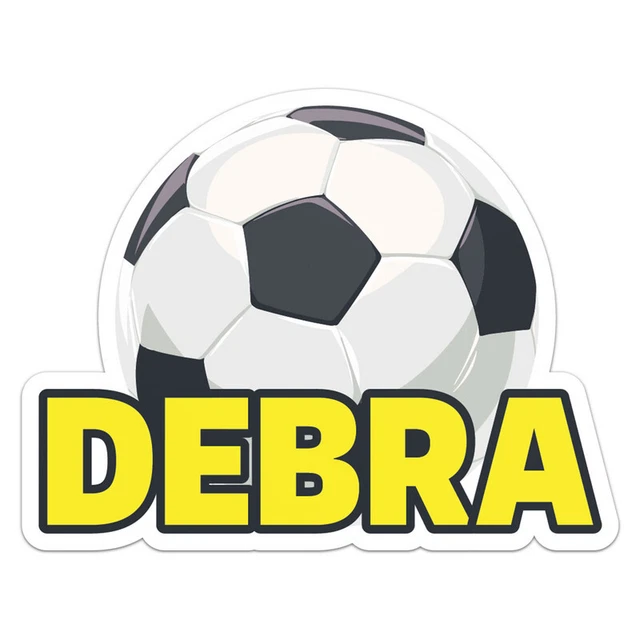 Soccer Ball Debra Name Sticker Phone Decal Water Bottle Stickers Car ...