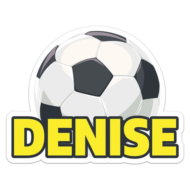 Soccer Ball Denise Name Sticker Phone Decal Water Bottle Stickers Car ...