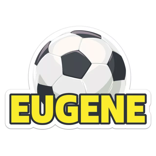 Soccer Ball Eugene Name Sticker Phone Decal Water Bottle Stickers Car ...