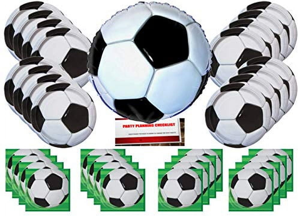 Soccer Ball Foosball Party Supplies Bundle Pack for 16 with 18 Inch ...