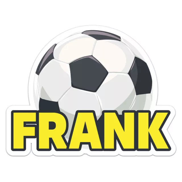 Soccer Ball Frank Name Sticker Phone Decal Water Bottle Stickers Car ...