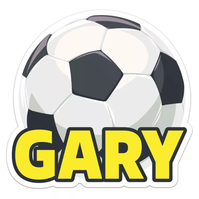 Soccer Ball Gary Name Sticker Phone Decal Water Bottle Stickers Car ...