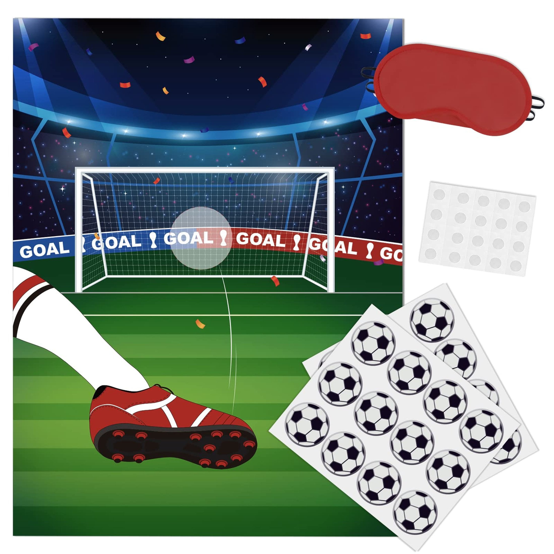 Soccer Ball Goal Game Set - Kids Birthday Party Decorations with Poster ...