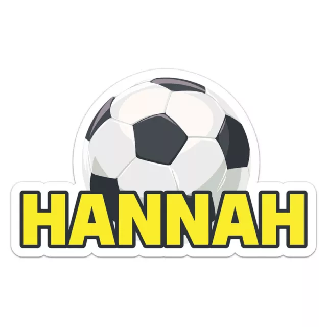 Soccer Ball Hannah Name Sticker Phone Decal Water Bottle Stickers Car ...
