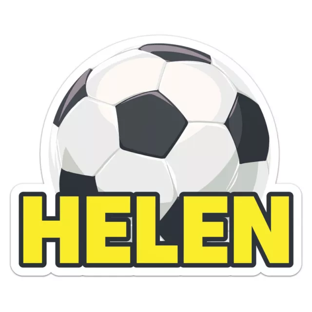 Soccer Ball Helen Name Sticker Phone Decal Water Bottle Stickers Car ...
