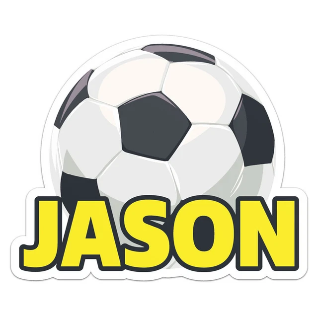 Soccer Ball Jason Name Sticker Phone Decal Water Bottle Stickers Car ...