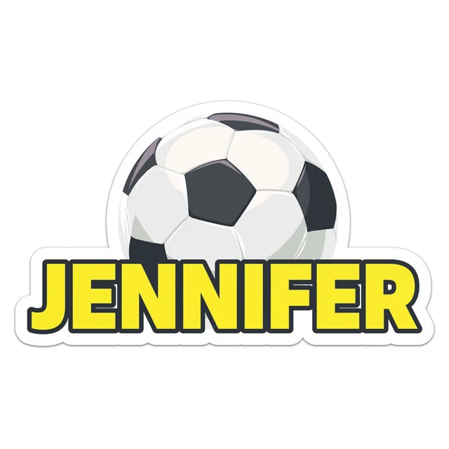 Soccer Ball Jennifer Name Sticker Phone Decal Water Bottle Stickers Car ...
