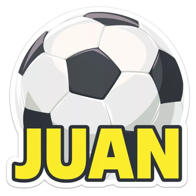 Soccer Ball Juan Name Sticker Phone Decal Water Bottle Stickers Car ...