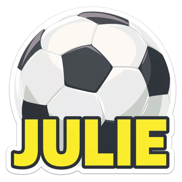 Soccer Ball Julie Name Sticker Phone Decal Water Bottle Stickers Car ...