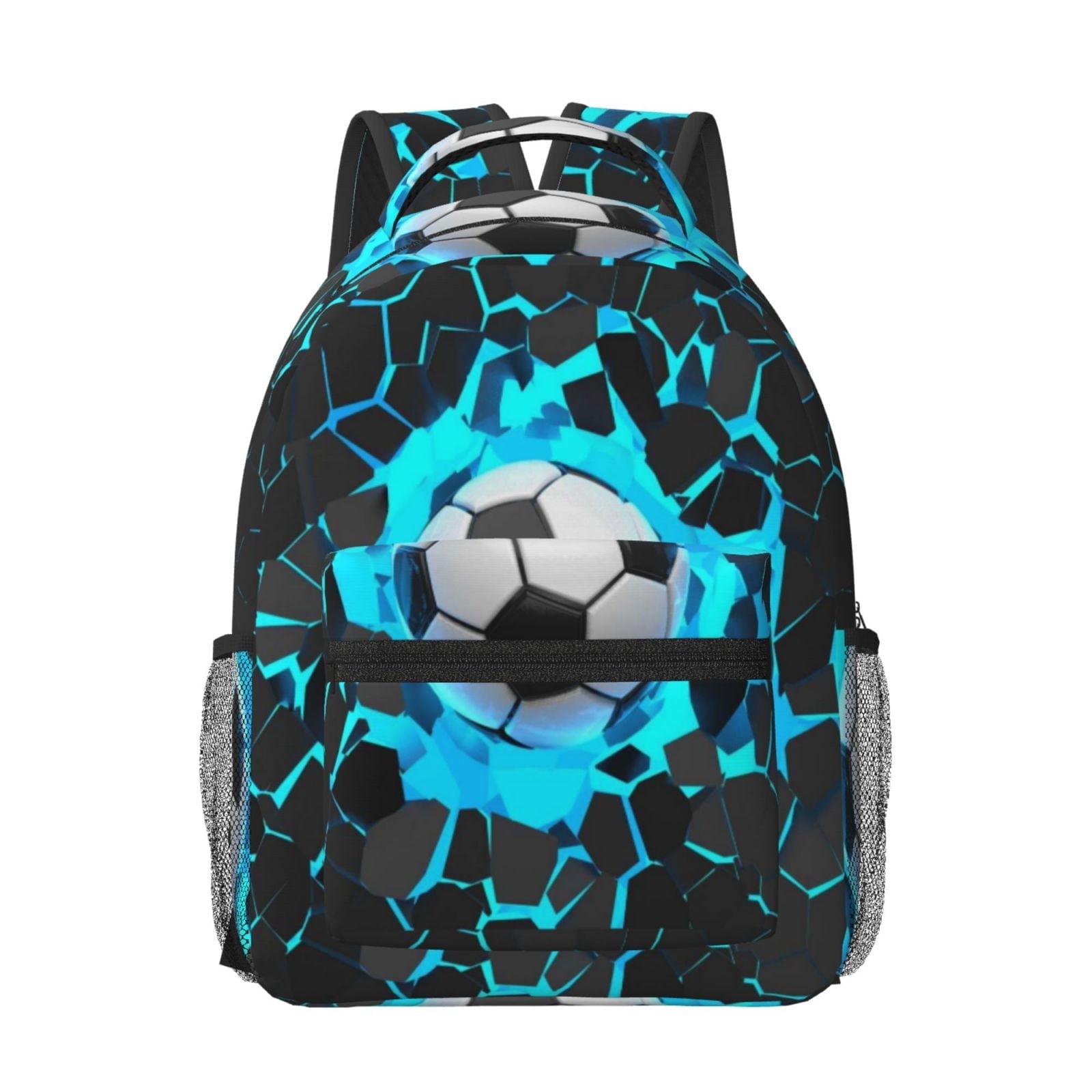 Soccer Ball Kids School Backpack for Boys Girls,Football Lighting Wall ...