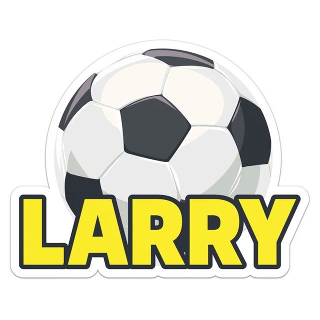 Soccer Ball Larry Name Sticker Phone Decal Water Bottle Stickers Car ...