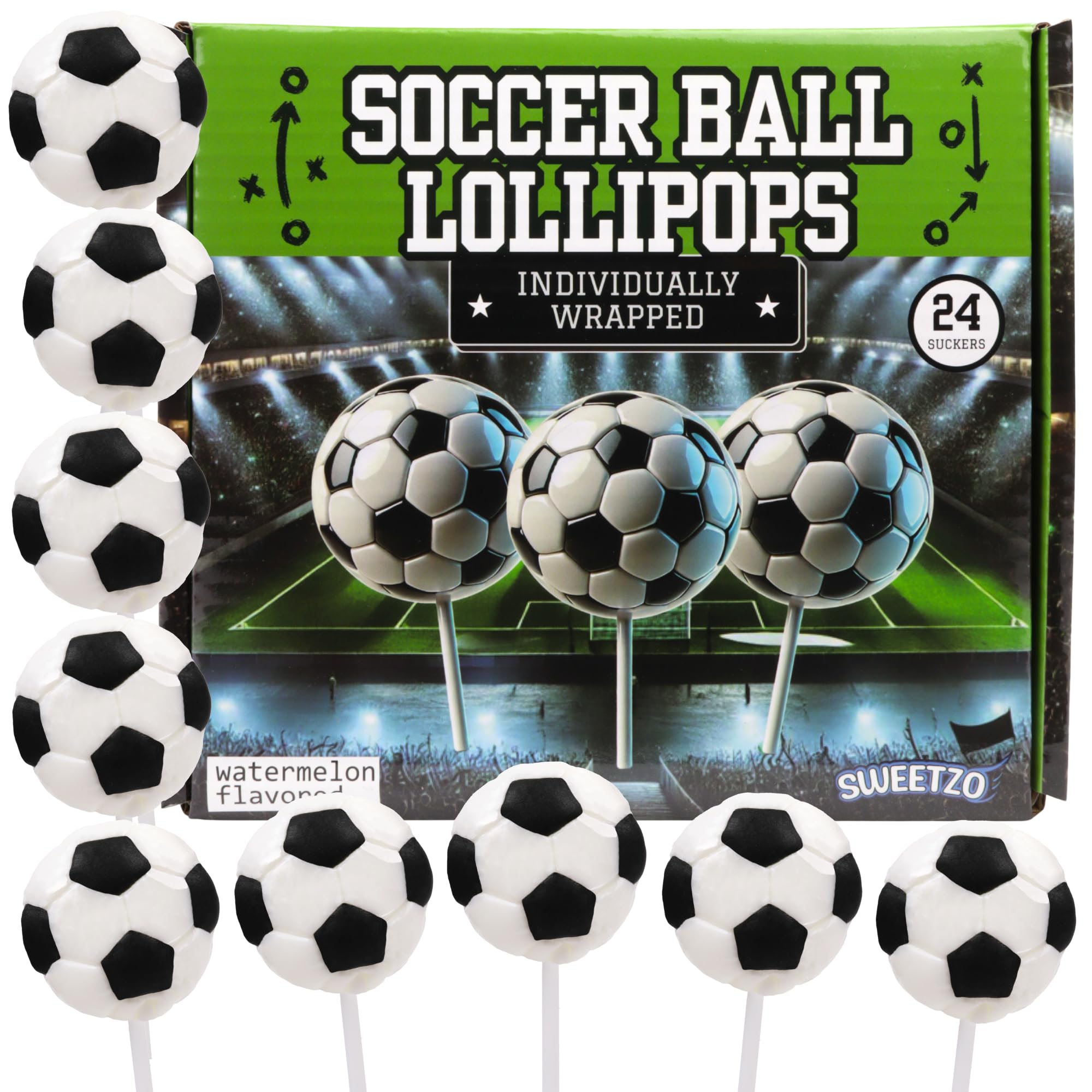 Soccer Ball Lollipops, Individually Wrapped MDA05 2D Suckers, End of ...