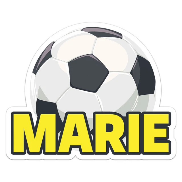 Soccer Ball Marie Name Sticker Phone Decal Water Bottle Stickers Car ...