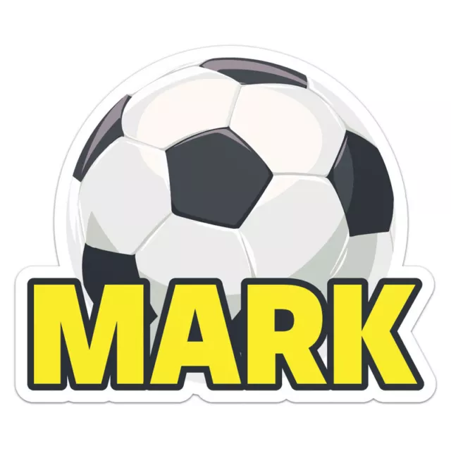 Soccer Ball Mark Name Sticker Phone Decal Water Bottle Stickers Car ...