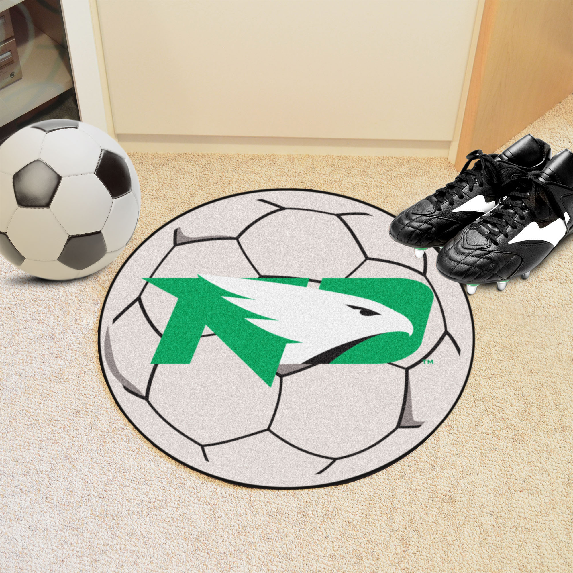 Soccer Ball Mat - Fighting Hawks University of North Dakota 27 ...