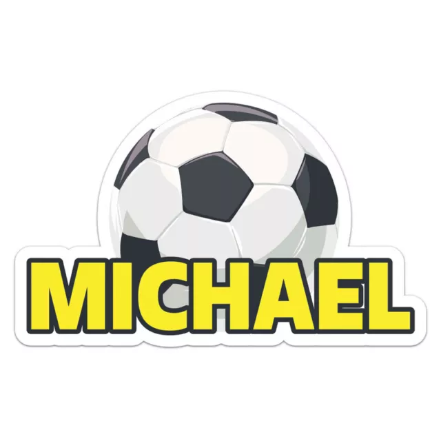 Soccer Ball Michael Name Sticker Phone Decal Water Bottle Stickers Car ...