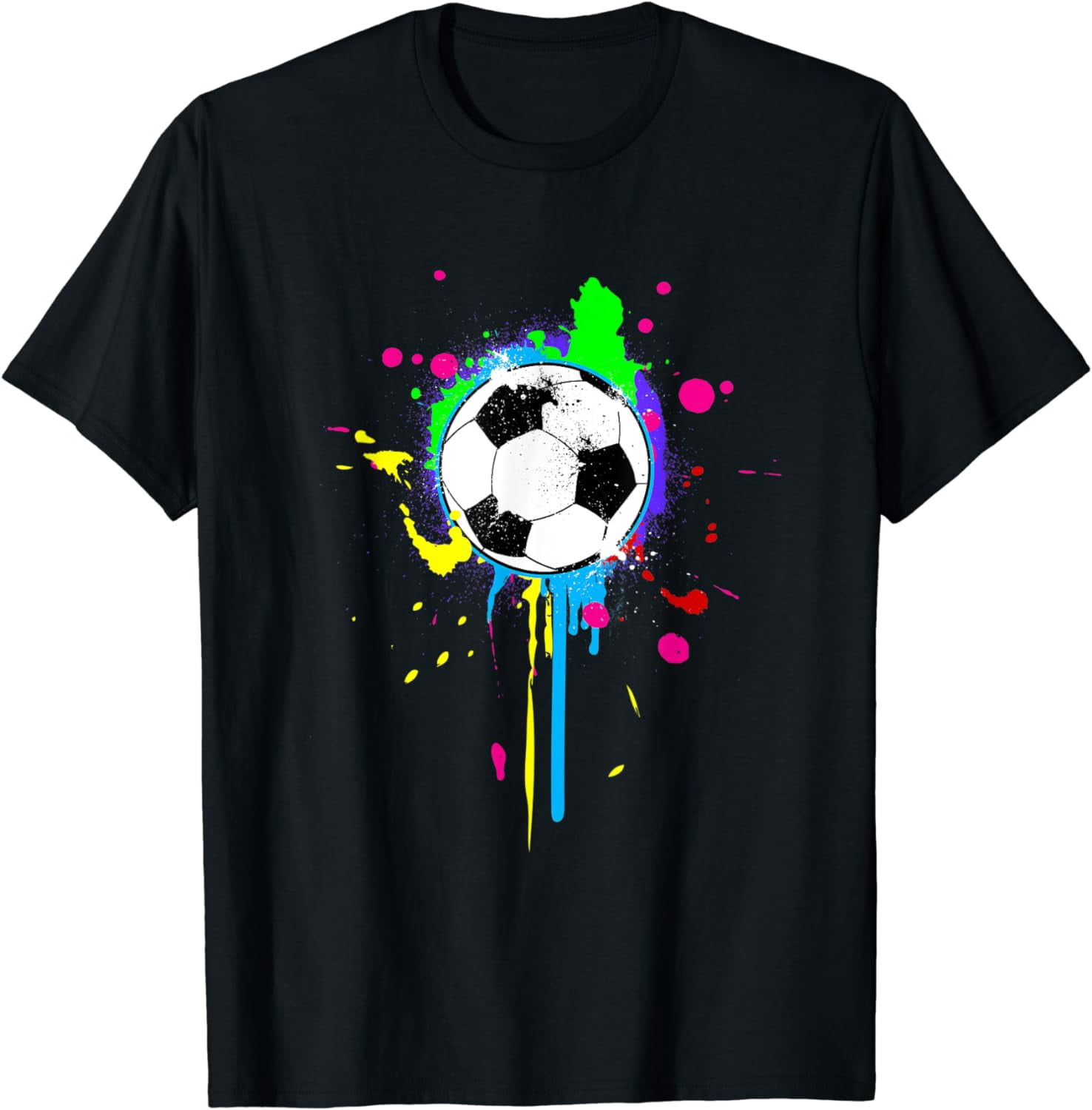 Soccer Ball Paint Splatter Shirt for Girls Women T-Shirt - Walmart.com