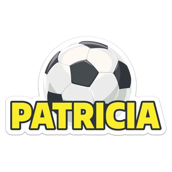 Soccer Ball Patricia Name Sticker Phone Decal Water Bottle Stickers Car ...