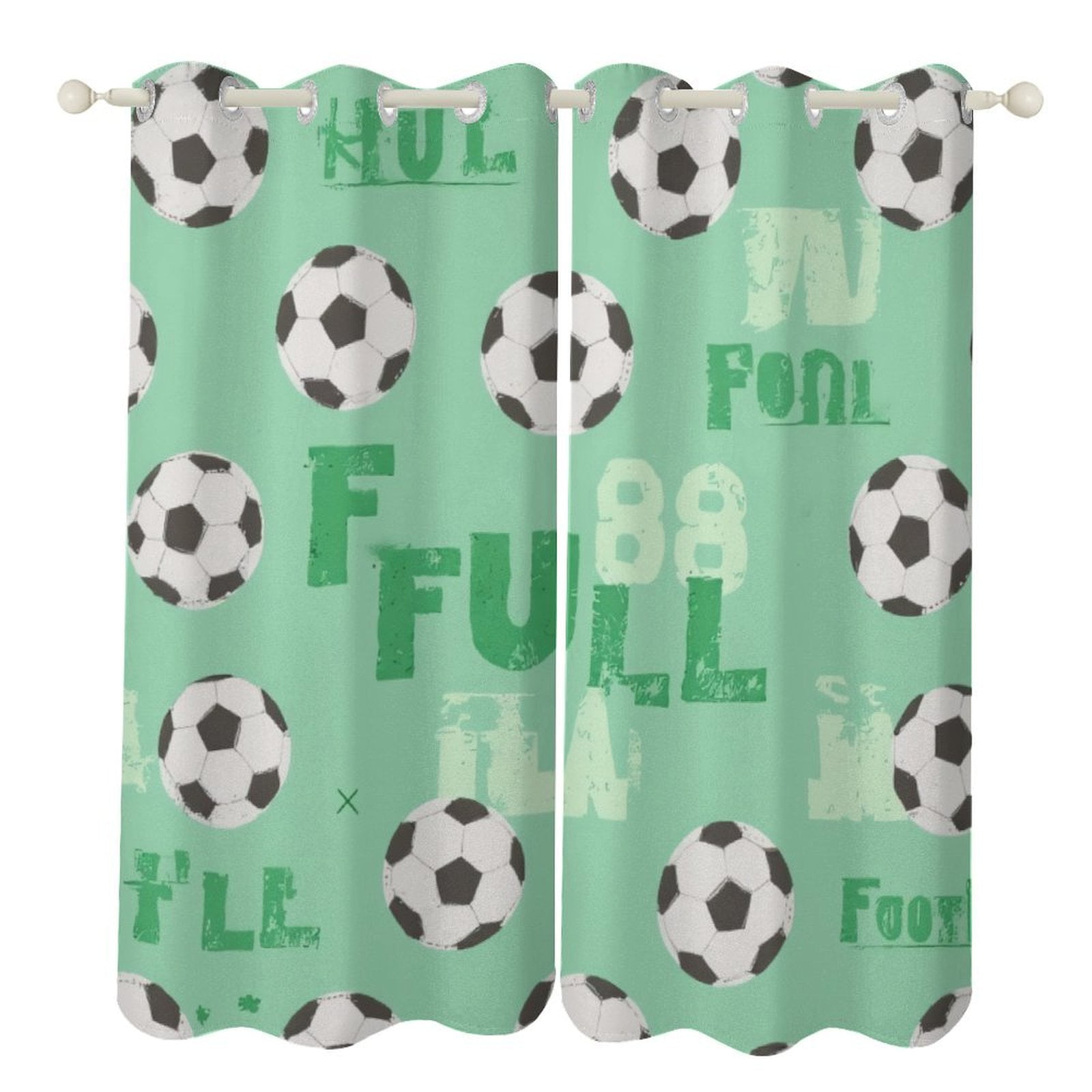 Soccer Ball Pattern Green Background 2 Panels 3D Printing Pattern ...