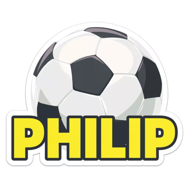 Soccer Ball Philip Name Sticker Phone Decal Water Bottle Stickers Car ...