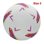 Symkmb Size 5 Soccer Balls, PU Leather, Black White, For Training ...
