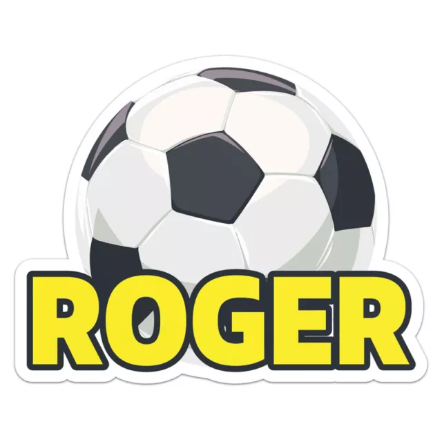 Soccer Ball Roger Name Sticker Phone Decal Water Bottle Stickers Car ...