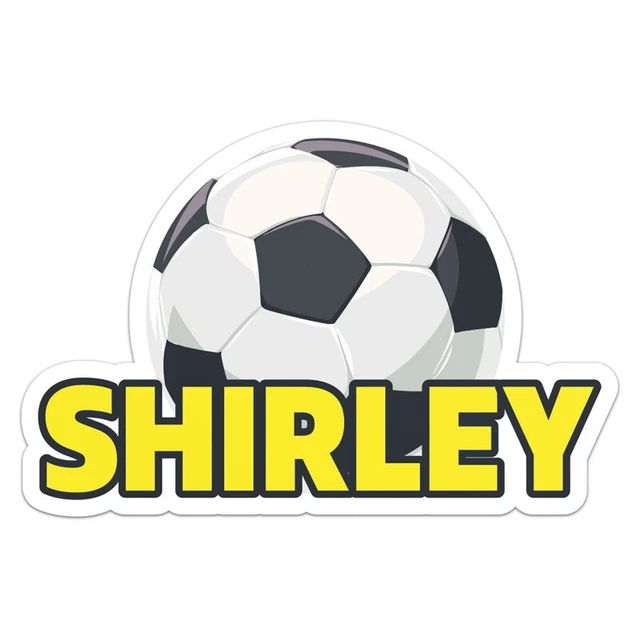 Soccer Ball Shirley Name Sticker Phone Decal Water Bottle Stickers Car ...