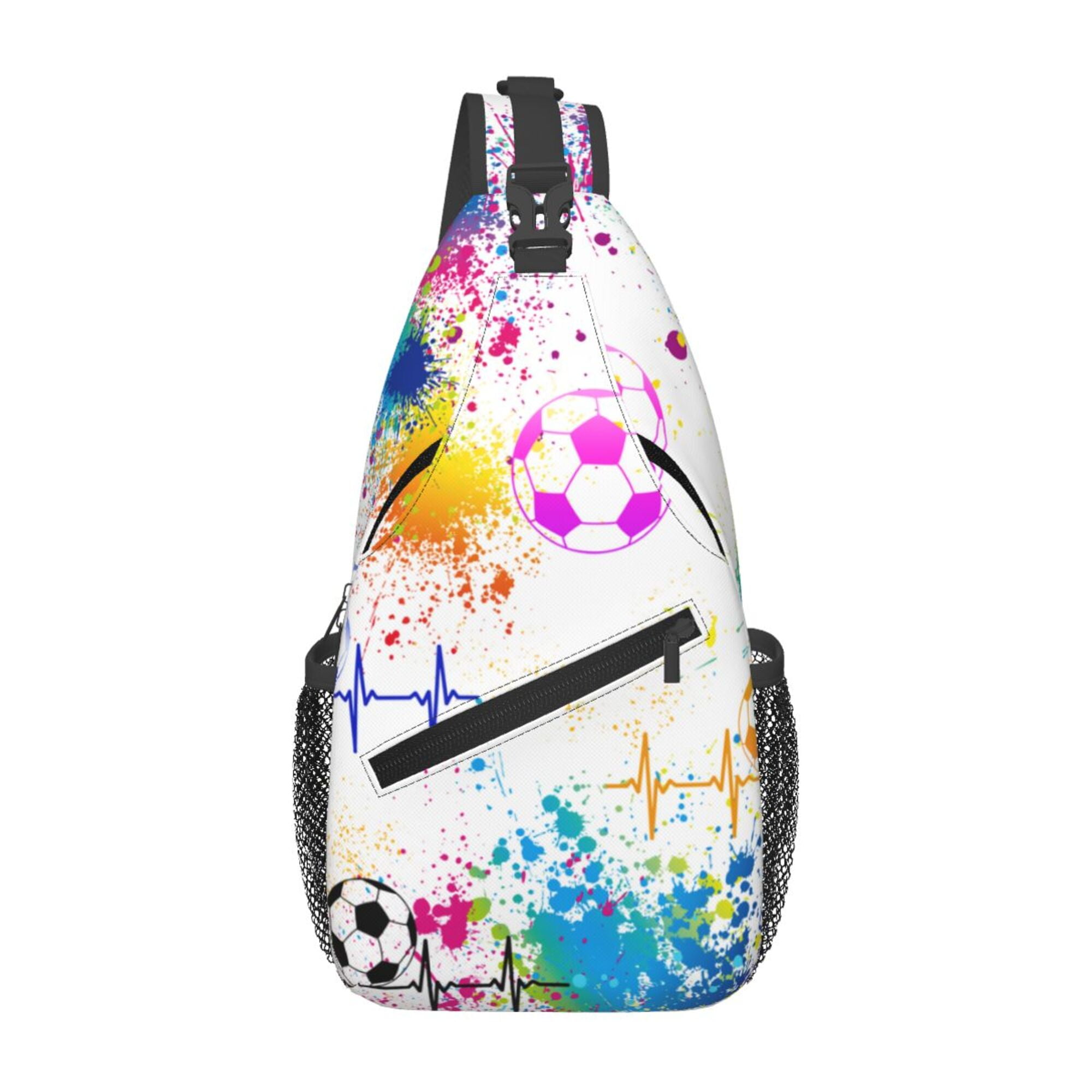 Soccer Ball Sling Bag Crossbody Chest Backpack For Women Men Casual ...