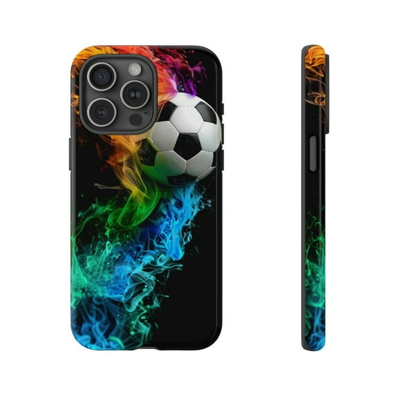 Soccer Ball Splash Rainbow Artistic Sports Themed Design Case with ...