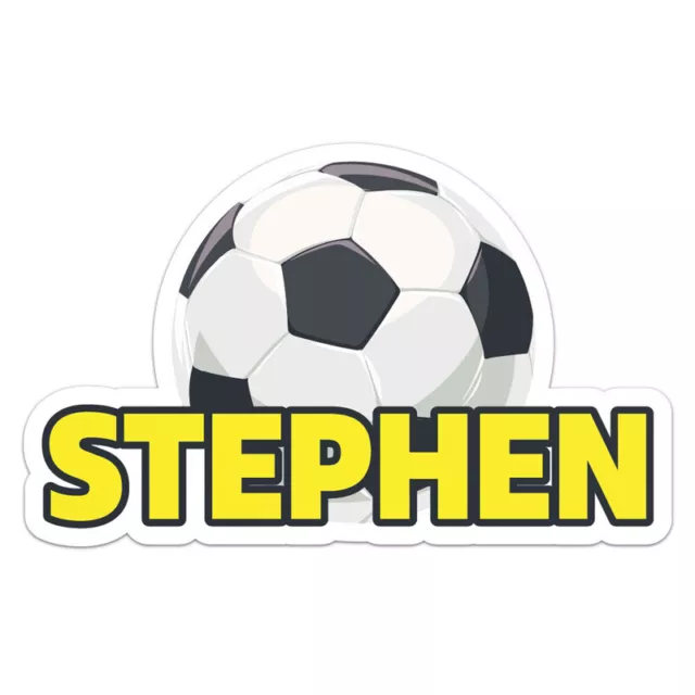 Soccer Ball Stephen Name Sticker Phone Decal Water Bottle Stickers Car ...