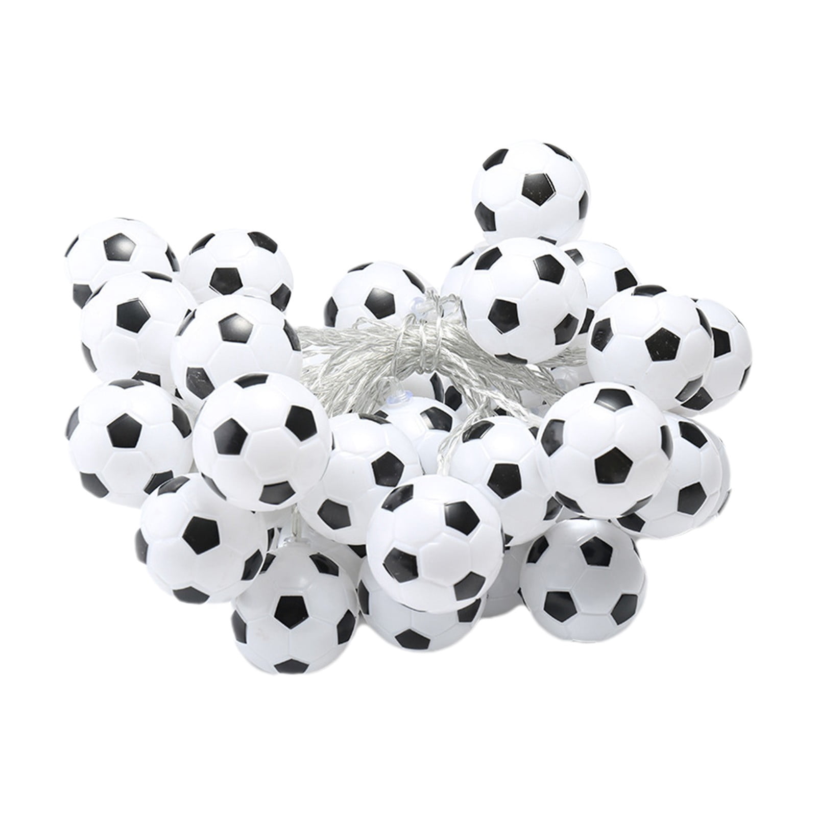 Soccer Ball String Lights - Warm White LED Fairy Lights | Battery ...