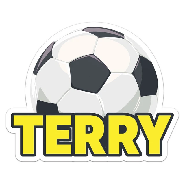 Soccer Ball Terry Name Sticker Phone Decal Water Bottle Stickers Car ...