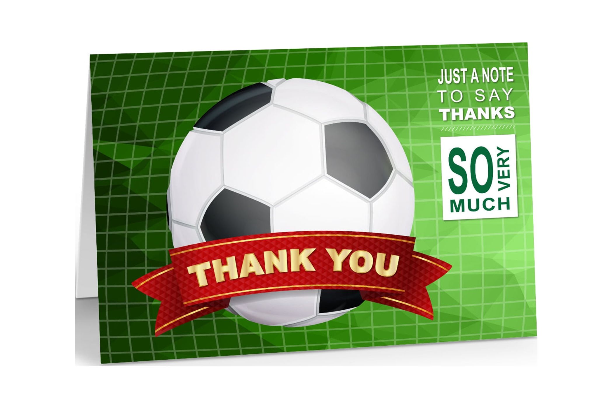 Soccer Ball Thank You Note Card - 10 Cards and Envelopes - B14340 ...