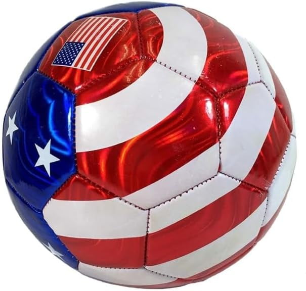 Soccer Ball USA Flag Design, Size 4, Red White Blue Colors - Walmart.com