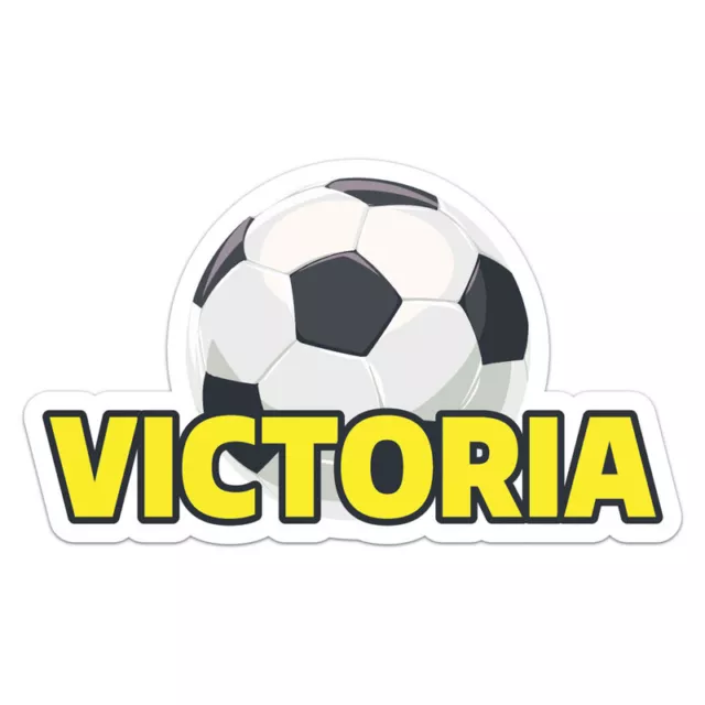 Soccer Ball Victoria Name Sticker Phone Decal Water Bottle Stickers Car ...
