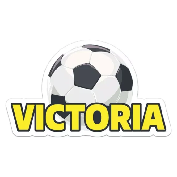 Soccer Ball Victoria Name Sticker Phone Decal Water Bottle Stickers Car ...