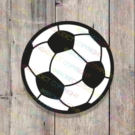 Soccer Ball Vinyl Sticker Laptop Sticker Water Bottle Sticker ...