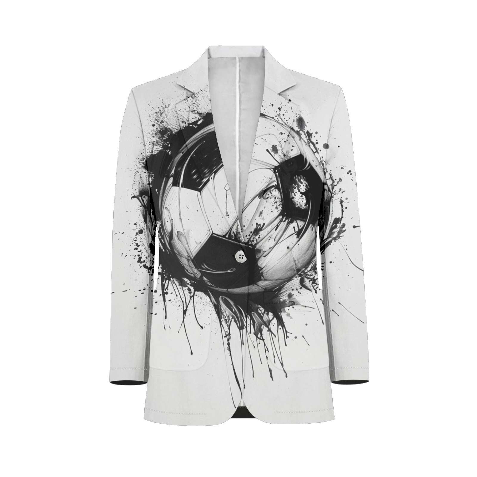 Soccer Ball Watercolor Customized Men's Suits full man Shawl Collar ...