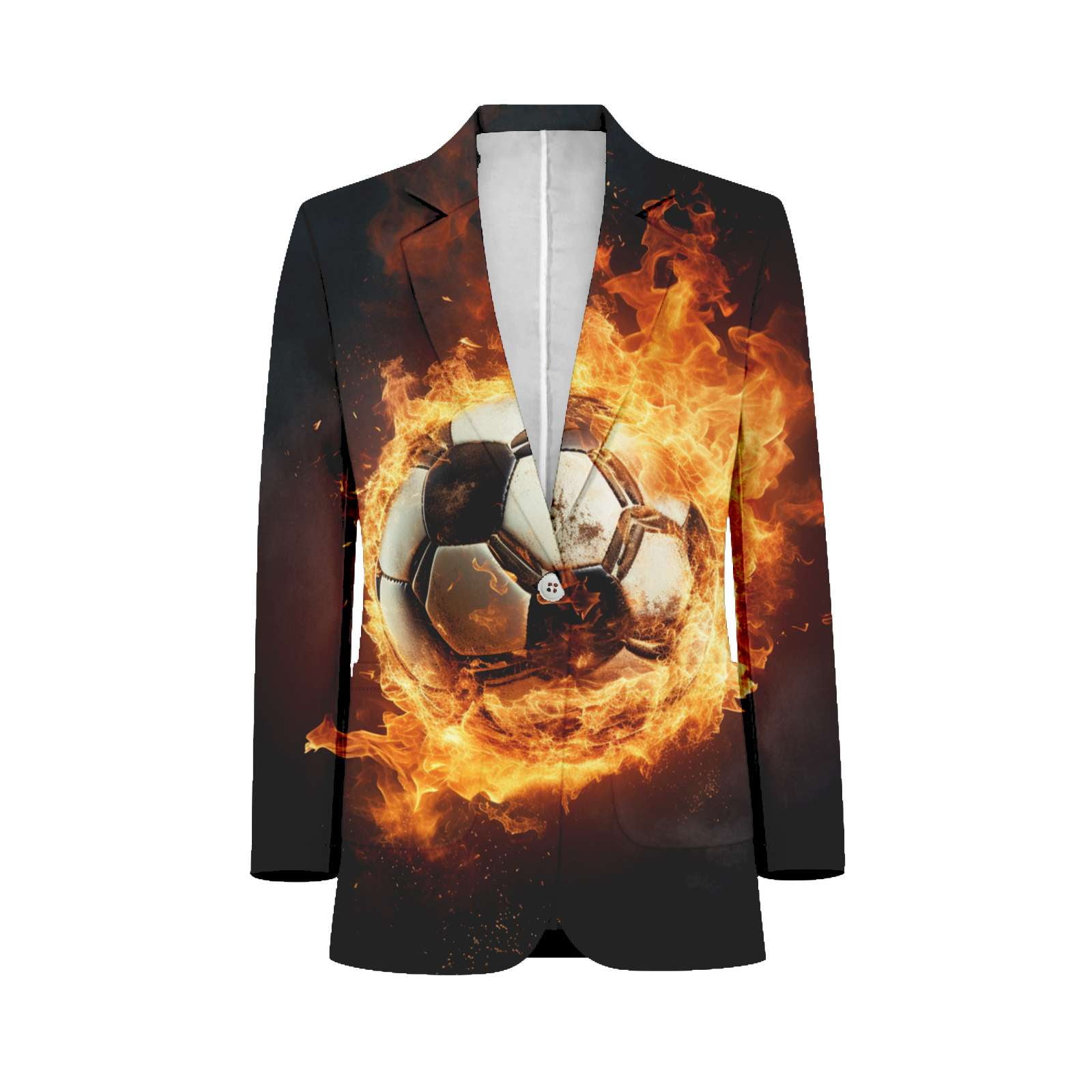 Soccer Ball Watercolor Customized Men's Suits full man Shawl Collar ...