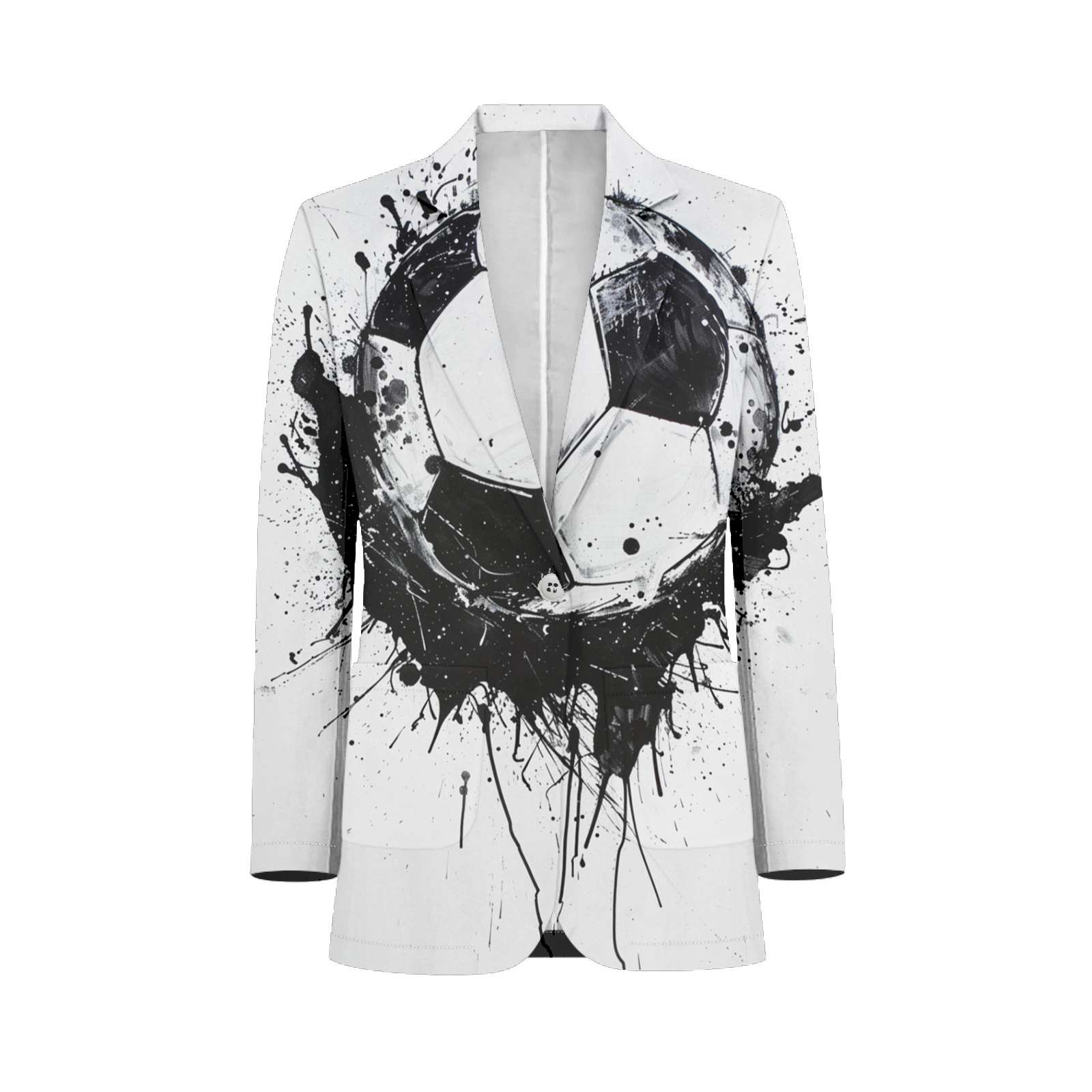 Soccer Ball Watercolor Men's Suit Blazer Casual Party Wear Slim Fit ...