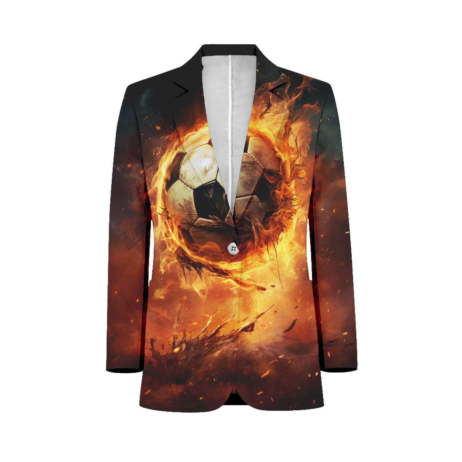 Soccer Ball Watercolor Mens Suits Shawl Collar Slim Fit Suit Mens Groom ...