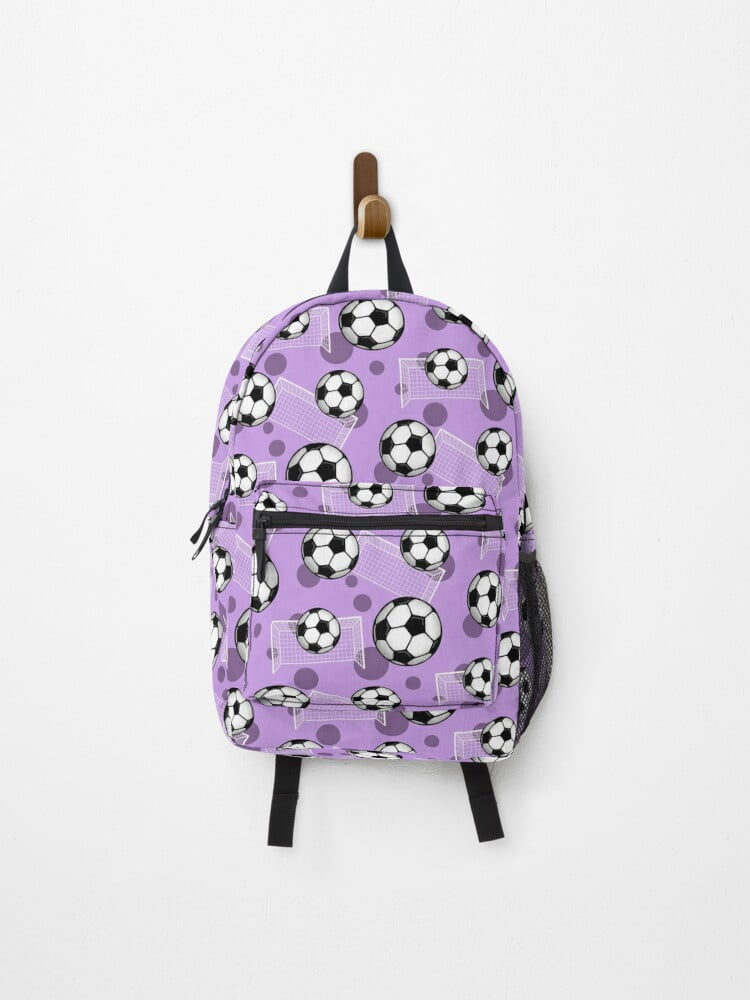 Soccer Ball and Goal Purple Pattern - Purple Soccer Backpack - Walmart.com
