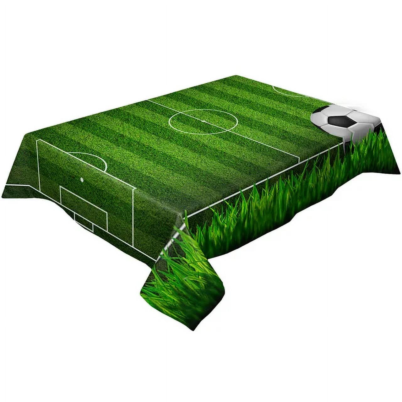 Soccer Balls Football Field Rectangular Tablecloth Table r Waterproof ...
