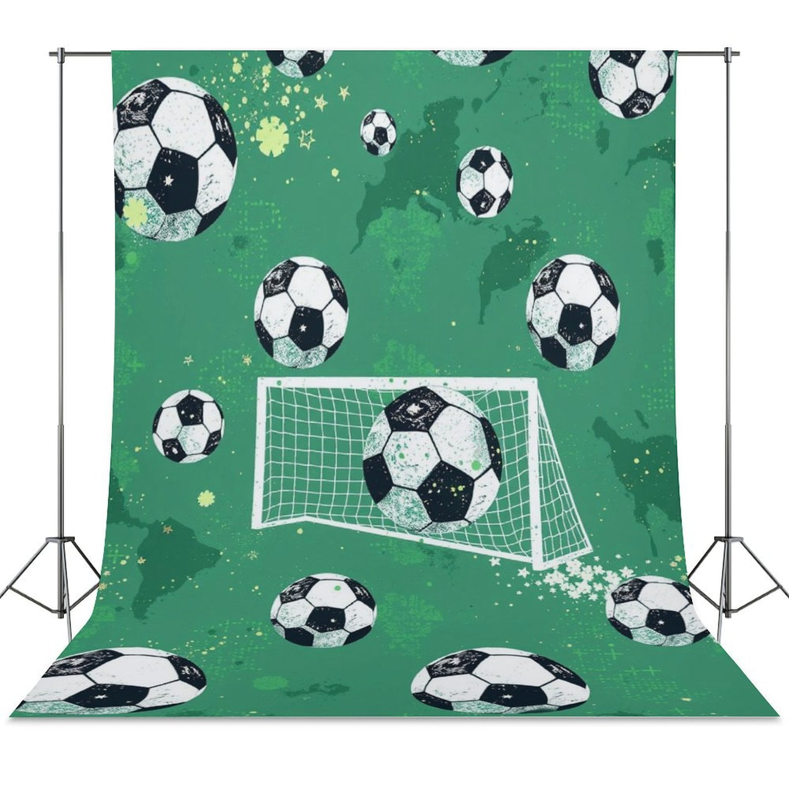 Soccer Balls Green Goal Decorations BackdropPortrait Photography ...