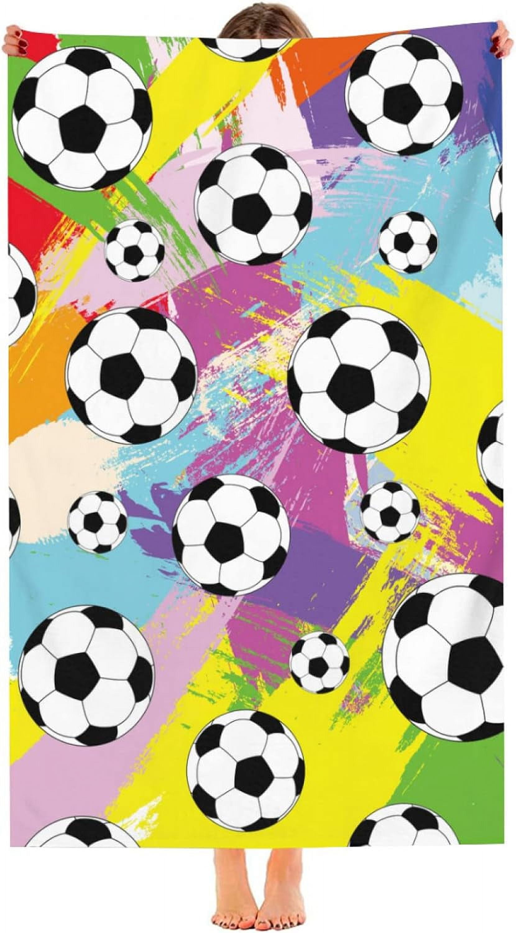 Soccer Beach Towel Oversized Quick Dry Bath Towels Gift Thick Sand Free ...