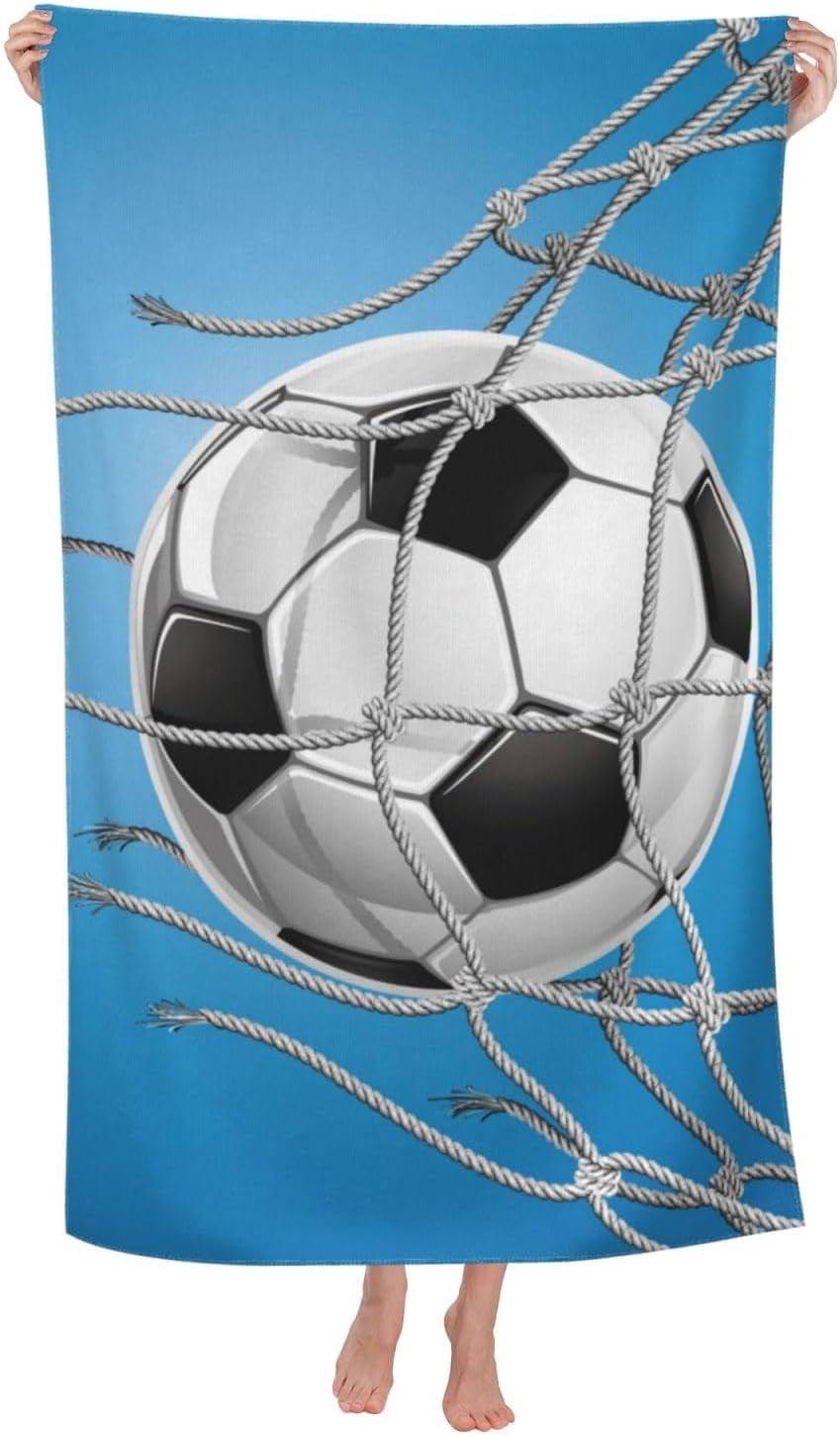 Soccer Beach Towels Soccer Ball for Adults Kids Microfiber Sand Free ...