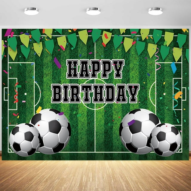 Soccer Birthday Backdrop Boys Soccer Theme Party Photography Background ...