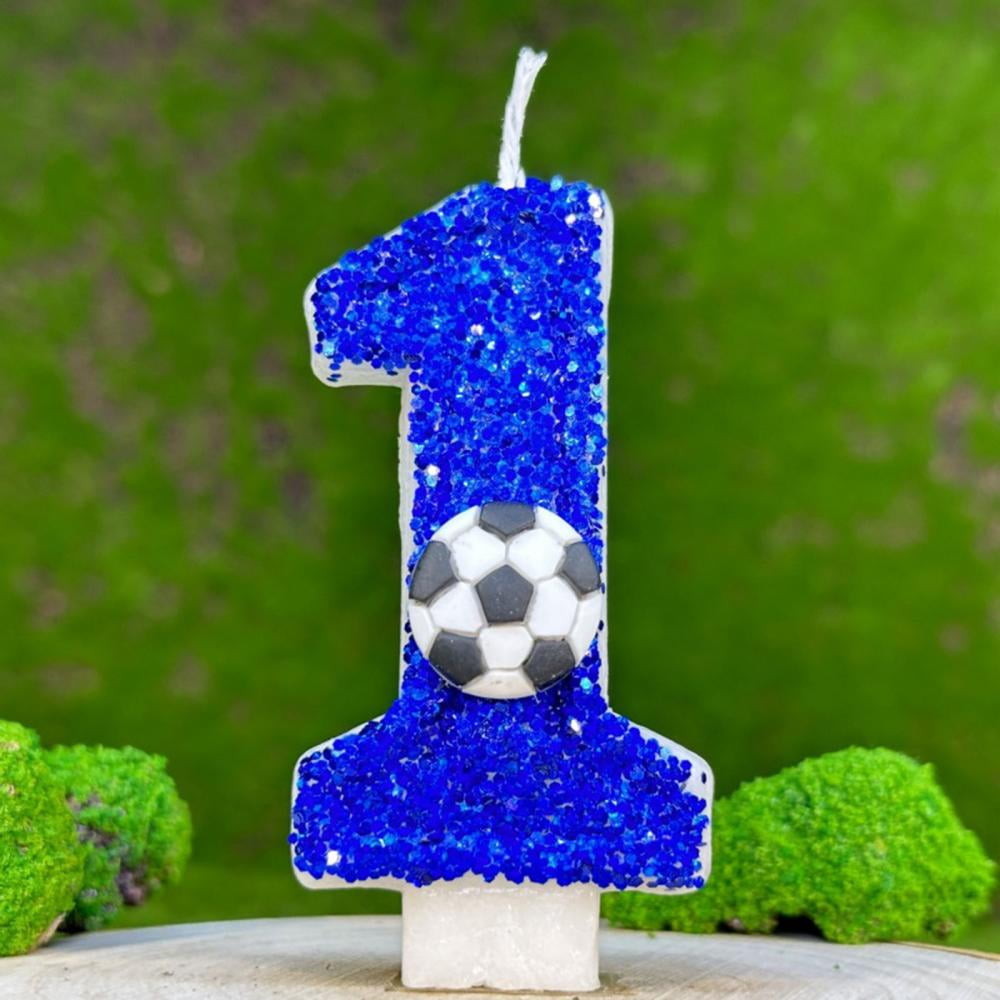 Soccer Birthday Candle 9th Soccer Cake Topper Decor Nine Year Candles ...