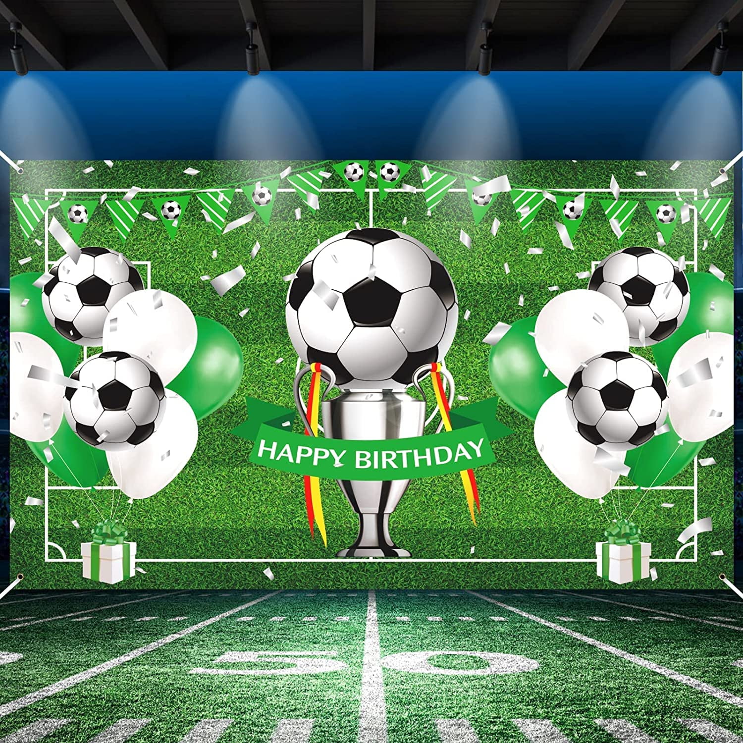 Soccer Birthday Decorations Banner Soccer Birthday Party Supplies Large ...